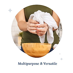 Cosy House Collection 6-Pack Kitchen Flour Sack Towels - 27" x 27" Reusable Dish Towels - Multi-Purpose, Versatile, & Absorbent - 100% Cotton