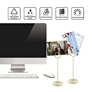 GPYG 8.75 Inches Table Number Holders, 12 Pack Table Numbers Stands Place Card Holder for Wedding Party Graduation Restaurant Sign Holder Home Photo Picture Display Stand