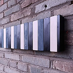 Wood Hooks Wall Coat Hanger Coat Rack Clothes Hanger Entryway Coat Hooks Space-Saving Hanger with 6 Flip-Down Hooks for Hanging