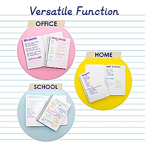 BAZIC Composition Book 100 Sheet 5" x 7" Poly Cover Spiral Notebook, Writing Journal College Ruled Notebooks, Assorted Color, 6-Pack