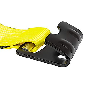 Mytee Products Truck Winch Straps 4" x 50' Yellow Heavy Duty Tie Down with Flat Hooks WLL# 5400 lbs | 4 Inch Cargo Control for Flatbed Truck Utility Trailer (10 Pack)