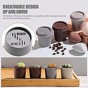 BS-MALL Makeup Sponge Set, Foundation Blending Beauty Sponge, Flawless for Liquid, Cream, and Powder, Multi-colored Makeup Sponges，4 Pcs with Coffee Cup Package