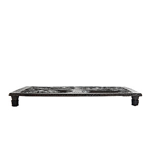 GASARÉ, Cast Iron Trivet for Hot Dishes, Pots, and Pans, Metal Trivet, Family Tree Design, Rubber Feet Caps, Ring Hanger, 8 Inches, Brown, 1 Unit