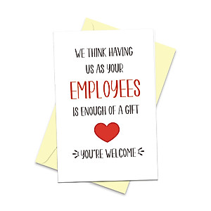 Arsagen Jokey Happy Boss's Card for Team Leader, Employer Appreciation Card, Hilarious Birthday Card for Manager, Funny Boss Day Card