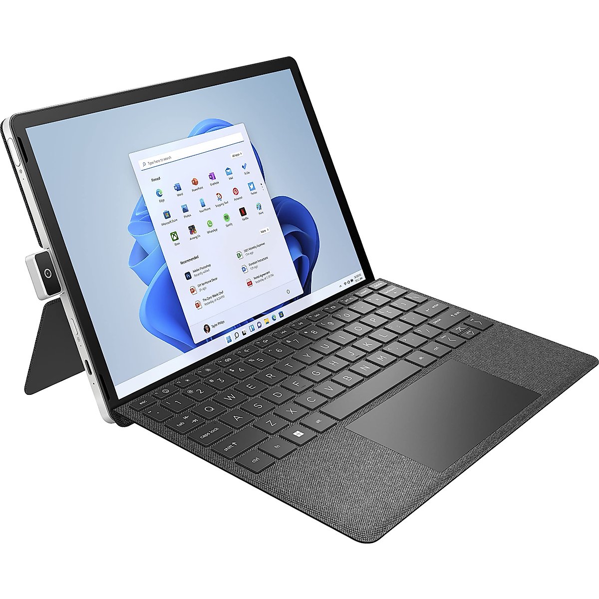 HP 11-inch Tablet 2 in 1 Touchscreen 2.1K IPS Intel Pentium Silver 4GB LPDDR4X 128GB SSD MicroSD Card Reader USB Type-C 13MP Webcam, WiFi, Bluetooth, Windows 11 Home S, Silver, 11m-be0023dx (Renewed)