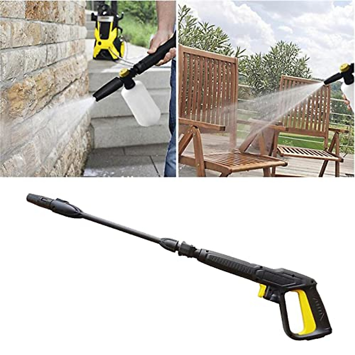 Yajuyi Pressure Washer Gun with Extension for Garden Watering 2175 PSI, Fan nozzle