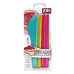 Joie 7" Multi Purpose Spreader Knife 4pc Set - Great for Peanut Butter, Cream Cheese, Icing and More
