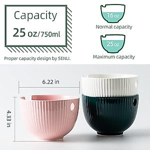 KAMAIDI Ceramic Ramen Noodle Bowl with Matching Chopsticks, Soup Bowls for Udon Soba Pho Asian Noodles, Dishwasher and Microwave Safe, 28 oz