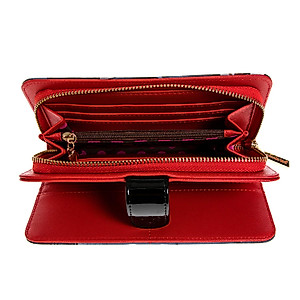 PRT6700 NICOLE LEE FASHION PRINT WRISTLET WALLET w/BRACELET STRAP~DAISY TAKES LOVE