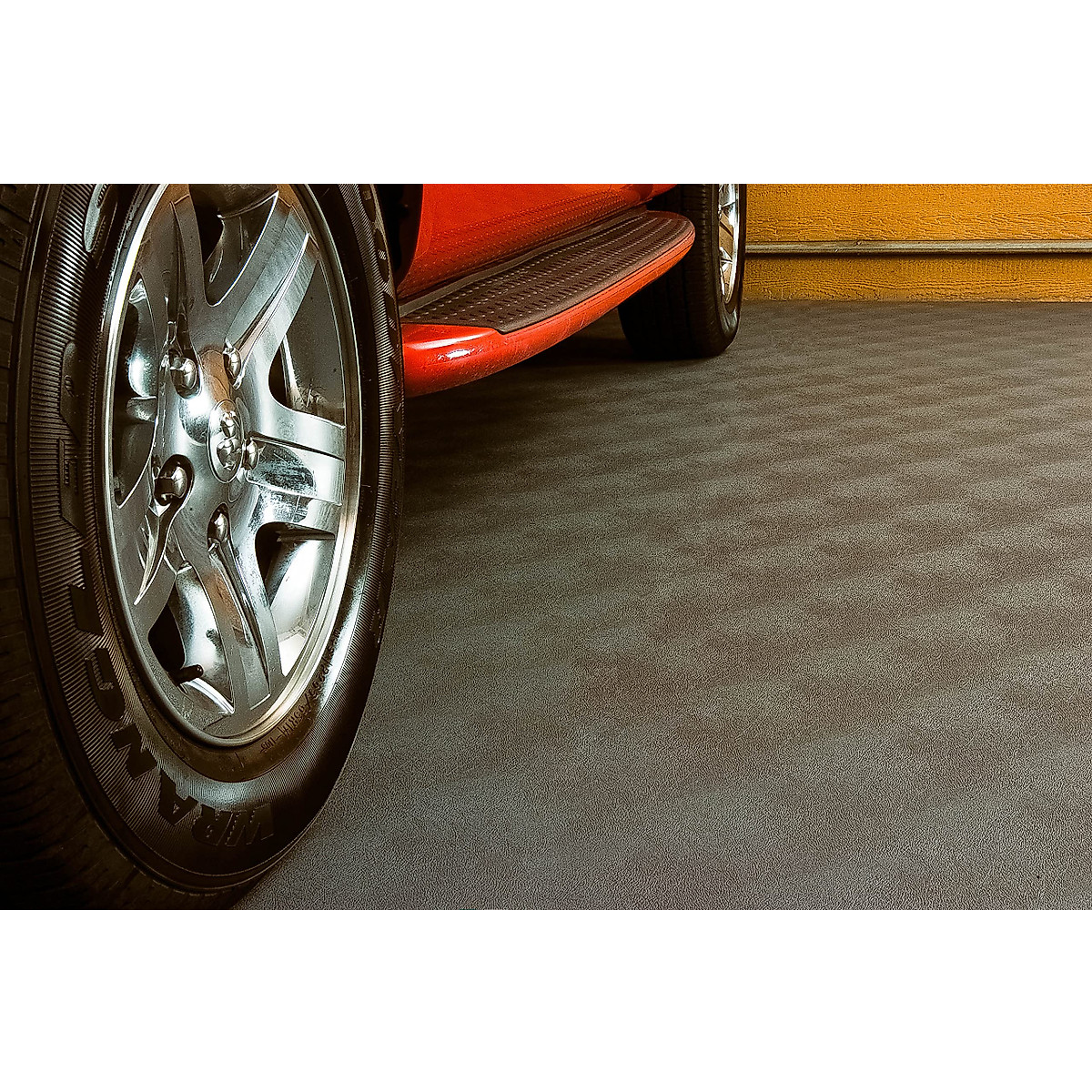 G-Floor Seamless Sheet Vinyl Shed Flooring Cover with Bonded Fibrous Backing - Levant Pattern (8' x 10', Slate Grey)