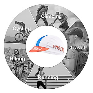 Hysenm 2 Pack Cycling Cap Helmet Liner Skull Cap for Men, Bike Hat Cycling Cap for Men Under Helmet Motorcycle Bicycle Caps Sweat Caps