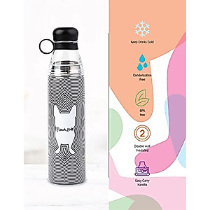 French Bull French Twist Vacuum Insulated Water Bottle - 25 Oz Stainless Steel Water Bottle with Leak Proof Lid - Doubles as a Drinking Cup, Reusable, BPA Free, Sweatproof for Everyday Use – Ziggy