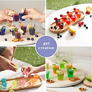 MATANA 150 Neon Plastic Shot Glasses (1oz), Party Shot Cups for Wine Tasting, Condiments, Sauce, Jello Shots & More - Sturdy & Reusable