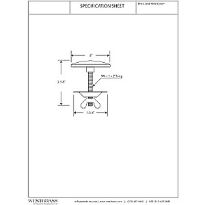 Westbrass A202-01 2" Kitchen Sink Hole Cover, PVD Polished Brass
