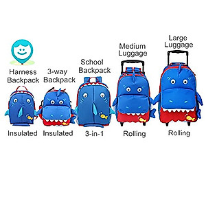 yodo Kids Insulated Toddler Backpack with Leash Safety Harness Lunch Bag