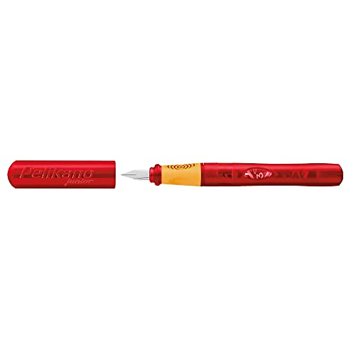 Pelikan Pelikano Jr. Fountain Pen, Right-Handed, Medium Nib, Red, 1 Pen, 940882