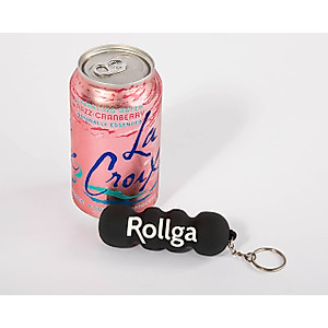 Rollga Micro Hand & Foot Roller for deep tissue massage and trigger point release, solid rubber, black color