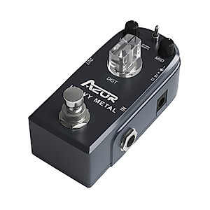 AZOR Pedal Power Adapter with Heavy Metal Distortion Guitar Effects Pedal 3 Modes Controls