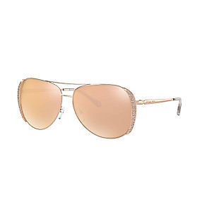 Michael Kors MK1082 Chelsea Glam Rose Gold Frame/Rose Gold Flash Lens One Size