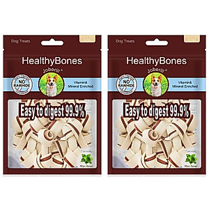 UrbanX HealthyBones Beef Rawhide Free Healthy Mini Chews for Gordon Setter and Other Large Sporting Dogs Great Foods for Training Rewards, 14 Count