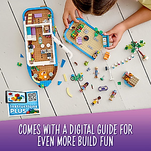 LEGO Friends Canal Houseboat 41702 Building Kit; Comes with 4 Mini-Dolls Including Mia and 1 Animal Toy; Birthday Gift for Kids Aged 7+ (737 Pieces)