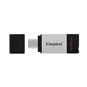 Kingston DataTraveler 80 256GB USB Type-C Flash Drive (DT80/256GB), Metal