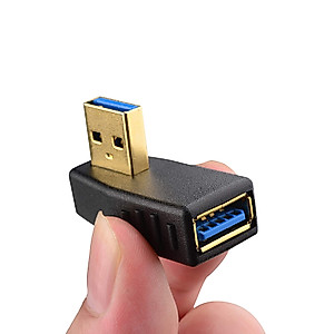 Cable Matters 2-Pack 90 Degree Right Angle USB Adapter Gender Changer