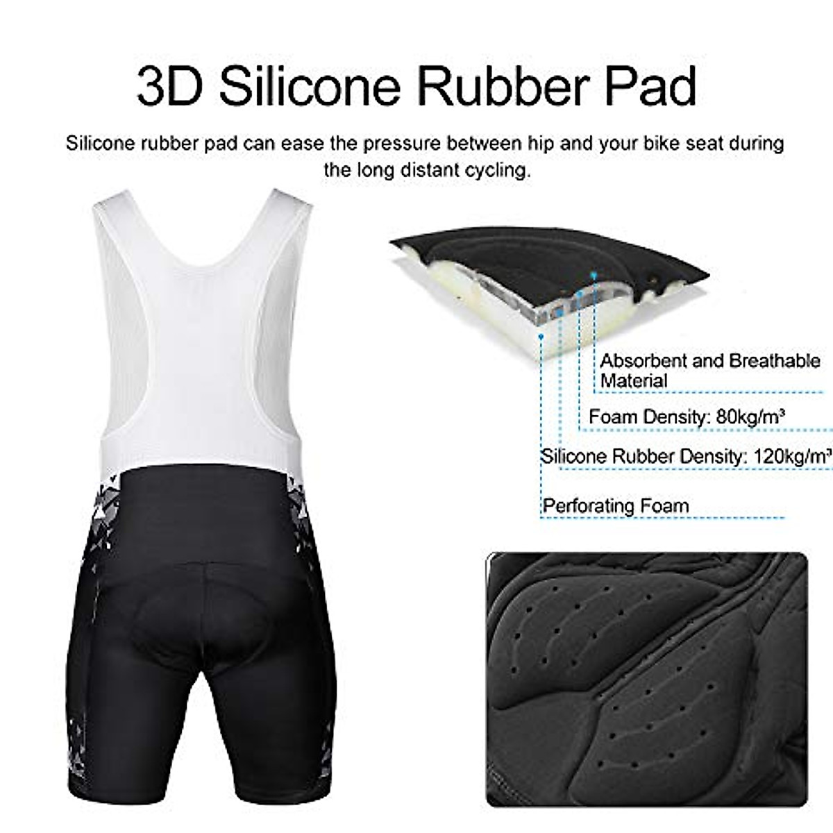 INBIKE Men Cycling Jersey Set Short Sleeve Breathable Bike Shirt with Padded Shorts Bib Shorts