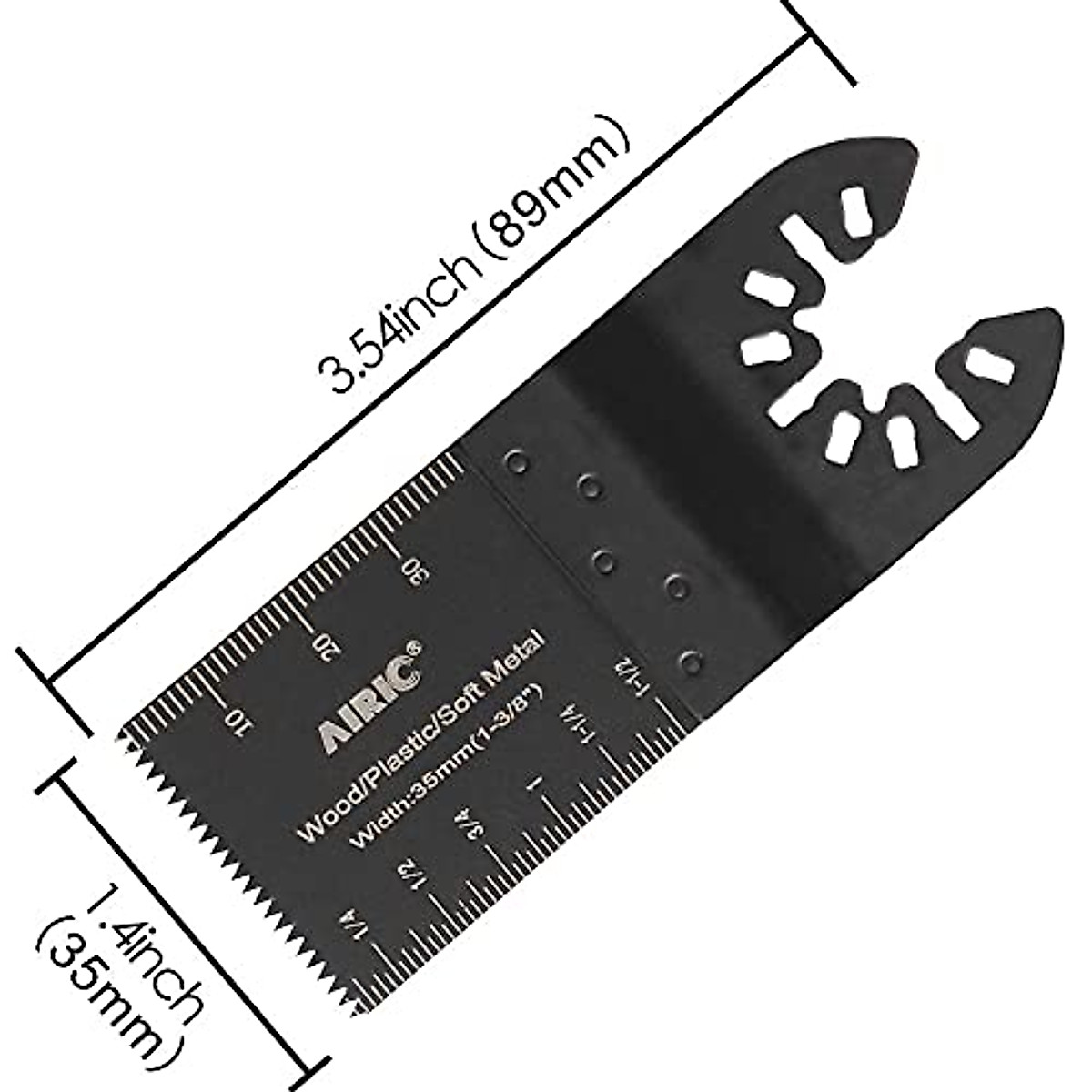 AIRIC 50pcs Oscillating Tool Blades for Wood Plastic Soft Metal Multi Tool Blades Quick Release Saw Blades, Compatible with DeWalt Demel Rockwell Black&Decker, etc Brands' Tools