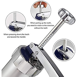 Spritz Cookie Press Gun Kit, Stainless Steel Biscuit Press Cookie Gun Set with 20 Cookie discs and 4 nozzles for DIY Biscuit Maker and Churro Maker