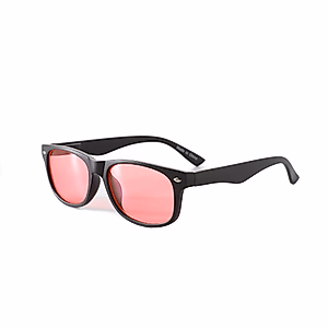 SomniLight FL-41 Light Sensitivity Glasses for Florescent Light Sensitivity, Photophobia, and Migraines (Wayfarer Style)