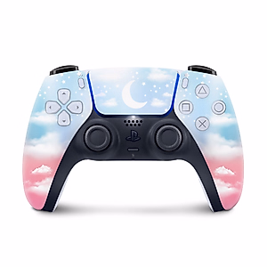 TACKY DESIGN Clouds PS5 Skin for PlayStation 5 Console and 2 Controllers, Blue skin Vinyl 3M Decal Stickers Full wrap Cover (Disk Edition)
