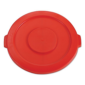 Rubbermaid 2631RED Round Flat Top Lid for 32-Gallon Round Brute Containers 22 1/4-Inch Dia. Red