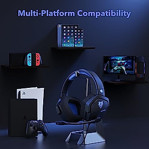 NUBWO N16 Gaming Headset - Noise Canceling Mic, Stereo Sound, and Comfortable Design for PS5, PS4, Xbox One, Switch, PC, Laptop, and Mac (Very PERI)
