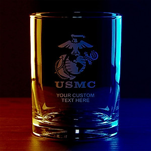7.62 DESIGN Personalized USMC EGA 14 oz. Double Old Fashioned Glass