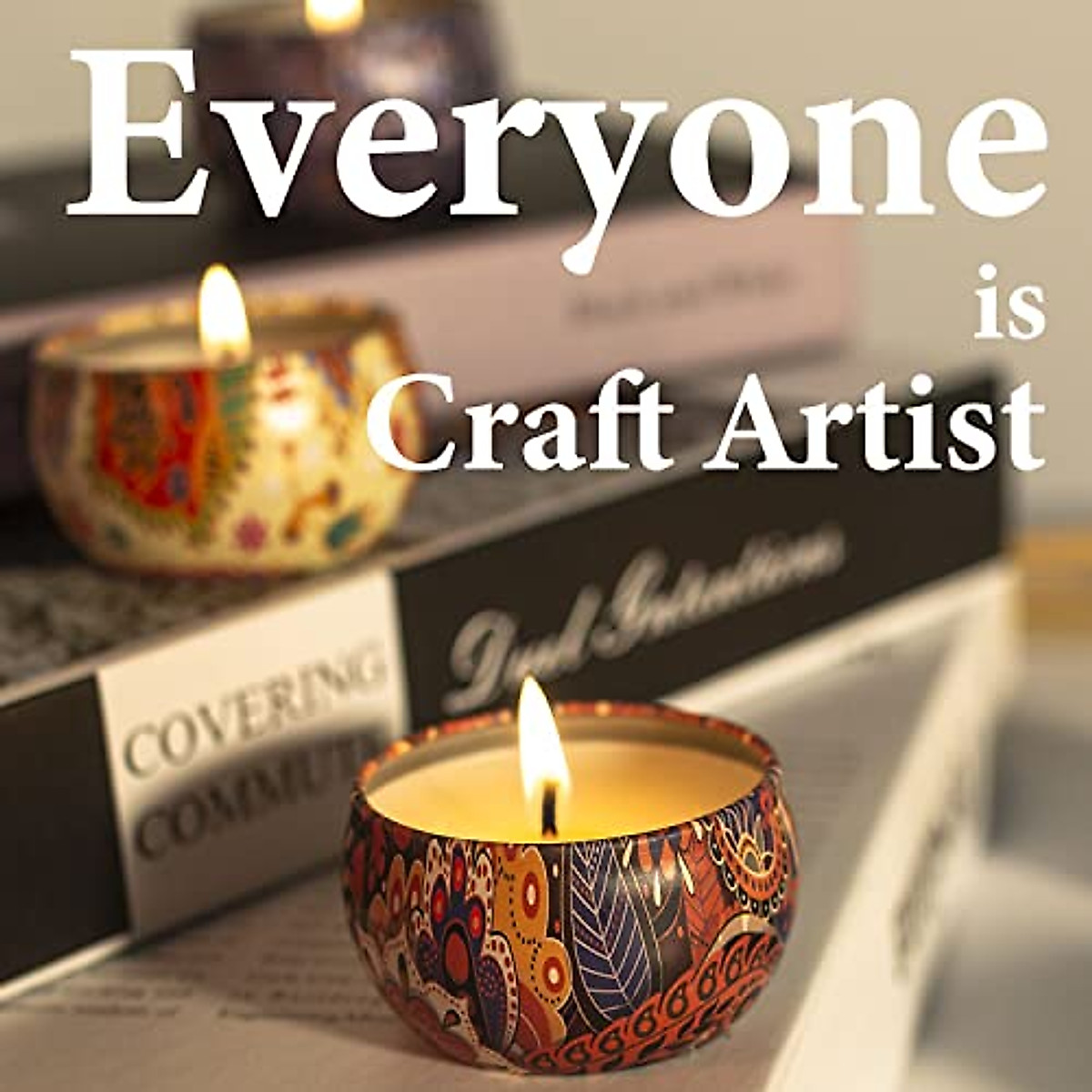 16 Pack Scented Candles Gift Set for Women Aromatherapy Candles for Home Scented Natural Decoration Soy Wax Candles Tin Jar Portable Travel Candles Yoga Mother's Day Valentine's Birthday Day Gifts