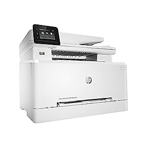 HP Color Laserjet Pro M283cdw Wireless All-in-One Laser Printer, Print Scan Copy Fax, Auto 2-Sided Printing, Remote Mobile Print, 22ppm, 260-Sheet, 256MB, White - Bundle with JAWFOAL Printer Cable