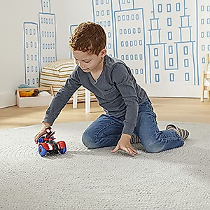 Spidey and His Amazing Friends Marvel Spidey and His Amazing Friends Change 'N Go Techno-Racer Vehicle and Miles Morales: Spider-Man 4-inch Action Figure,for Kids Ages 3 and Up,Black