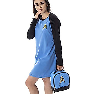 Star Trek The Original Series Spock Embroidered Science Officer Logo Dual Compartment Insulated Lunch Box Bag Tote