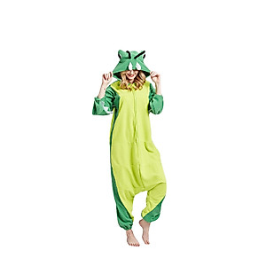 DarkCom Adult Onesie Christmas Pajamas Animal Halloween Costume Green Mantis Cosplay One Piece Unisex Homewear X-Large