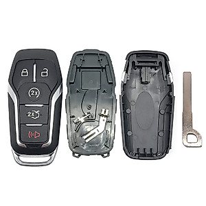 Horande Replacement Key Fob Cover Case fit for Ford Fusion Explorer Mustang Edge F150 F250 Lincoln MKZ MKC Keyless Entry Key Fob Shell M3N-A2C31243300