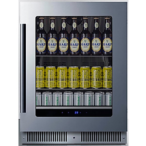 Summit 24” Built-In Beverage Center, Shallow 18” Depth, Stainless Steel - SDHG2443