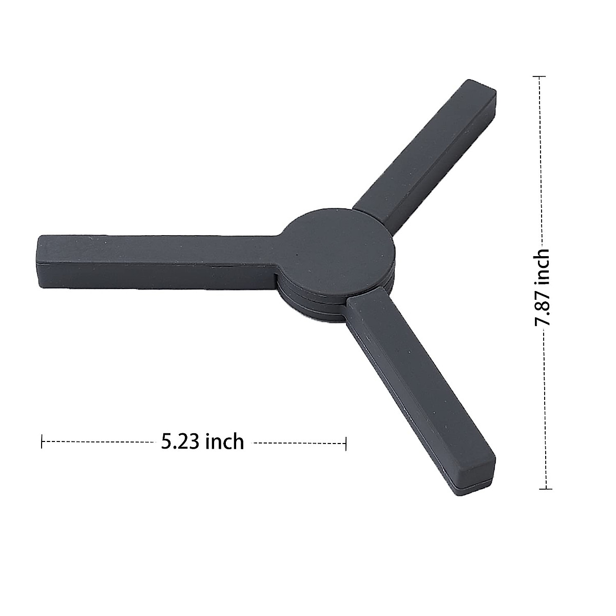 4 Pack Non-Slip Thick Foldable Silicone Trivets, Heat-Resistant Folding Pad FENGCHEN Hot Pad with Collapsible Cross Design Save Much Space （Black）