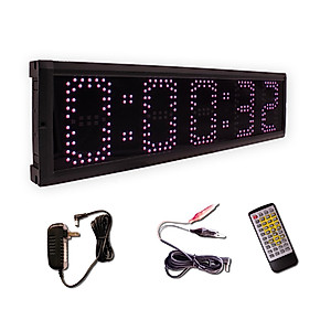 EU 5" 5 Digits RGB(7 Colors) LED Race Timing Clock for Running Events