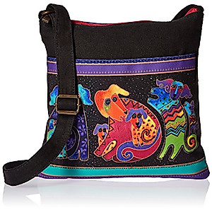 Laurel Burch 87932 Artistic Totes Crossbody 10"X10", Dogs & Doggies