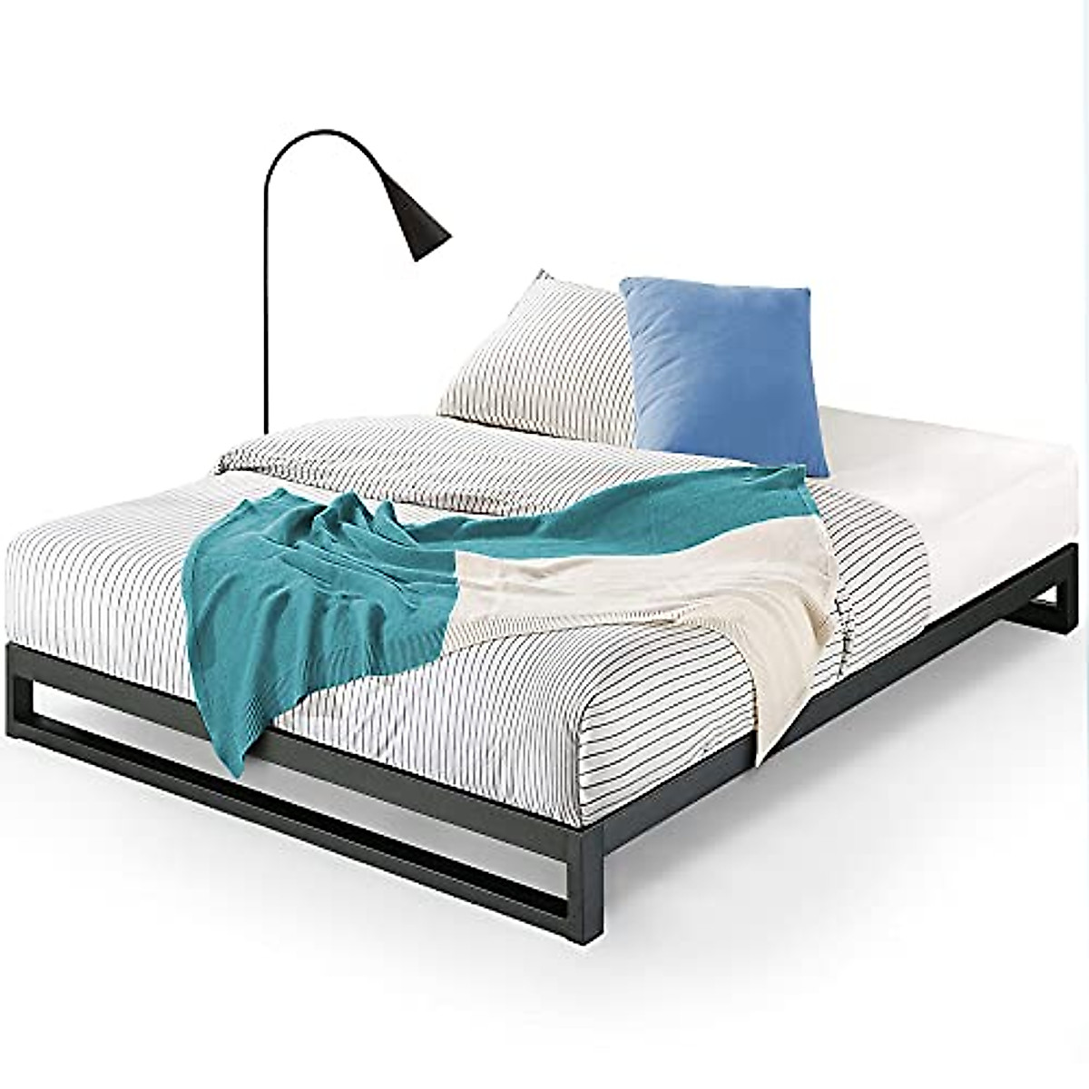 ZINUS Trisha Metal Platforma Bed Frame / Wood Slat Support / No Box Spring Needed / Easy Assembly, Full