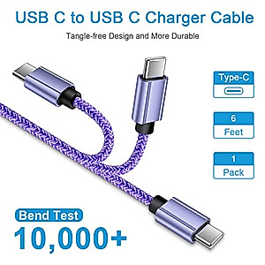 Type C Charger Fast Charging Block, 20W USB C Fast Wall Charger with 6FT C Charger Cable for Samsung Galaxy A14 A03s A13 A53 5G A23 A73 A04s S23 S22 Ultra S21 S20FE S10e Note 10, Pixel 7Pro 6a 6Pro 5a