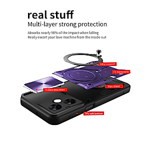 Guzhthi for Oneplus Nord N30 5G Case: Cell Phone Back Cover with Screen Protector [Lens Cap Sparkle] - Purple