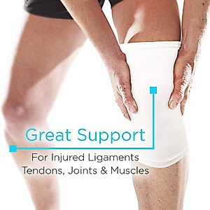 Dr. Franklyn's Knee Support - Easy Use Elastic Sports Compression Sleeves - Quick Injury Recovery & Pain Relief - for Men & Women