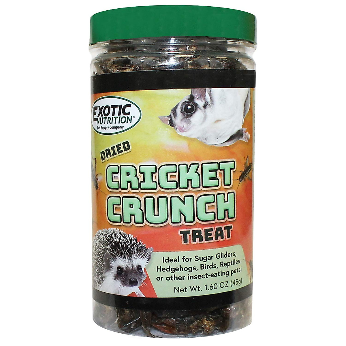 Cricket Crunch (1.6 oz) - All Natural Healthy High Protein Insect Treat - Chickens, Birds, Hedgehogs, Bluebirds, Reptiles, Sugar Gliders, Opossums, Skunks, Lizards, Fish, Turtles, Amphibians (1.6 oz.)